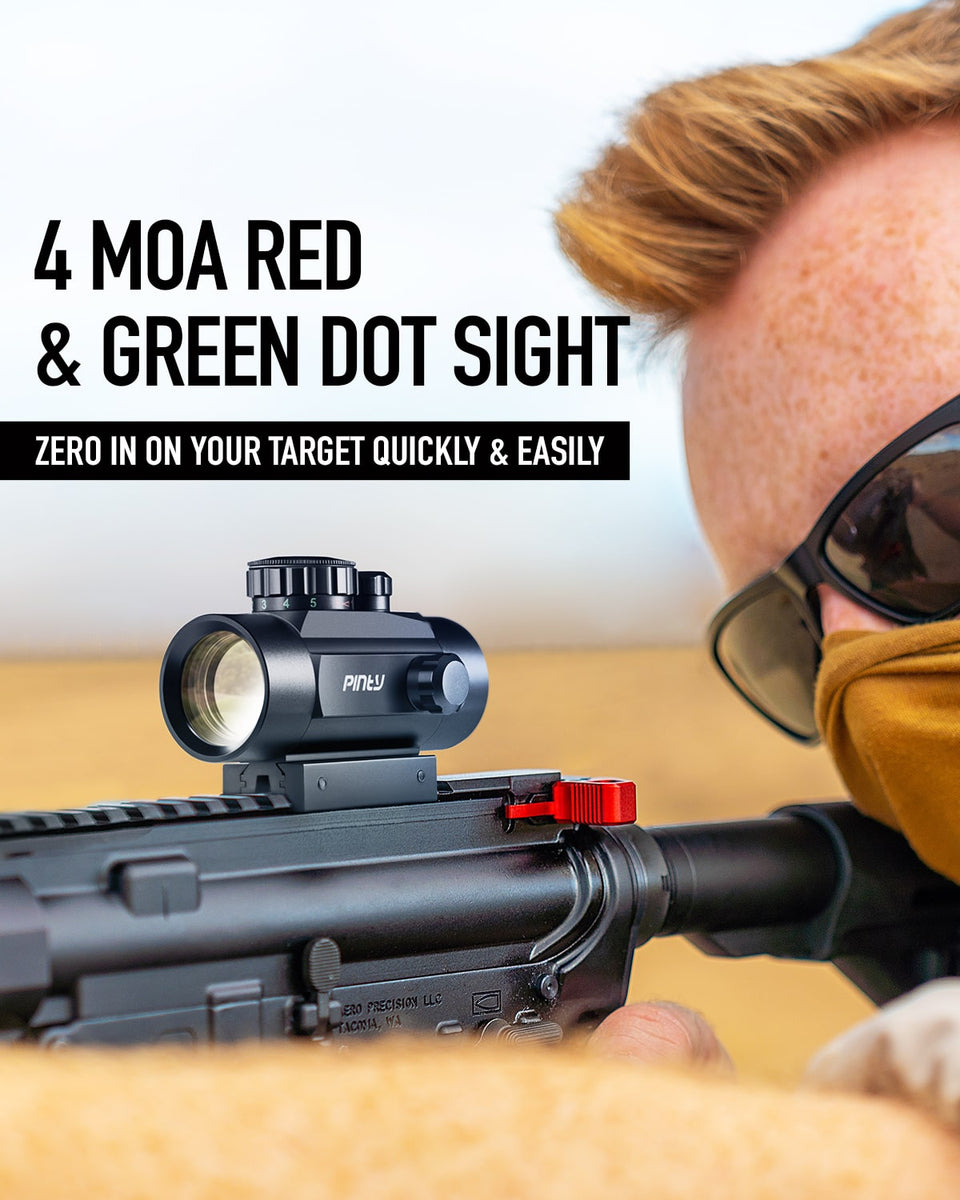Pinty | Tactical 1x40mm Reflex Red/Green Dot Sight Riflescope with Free ...
