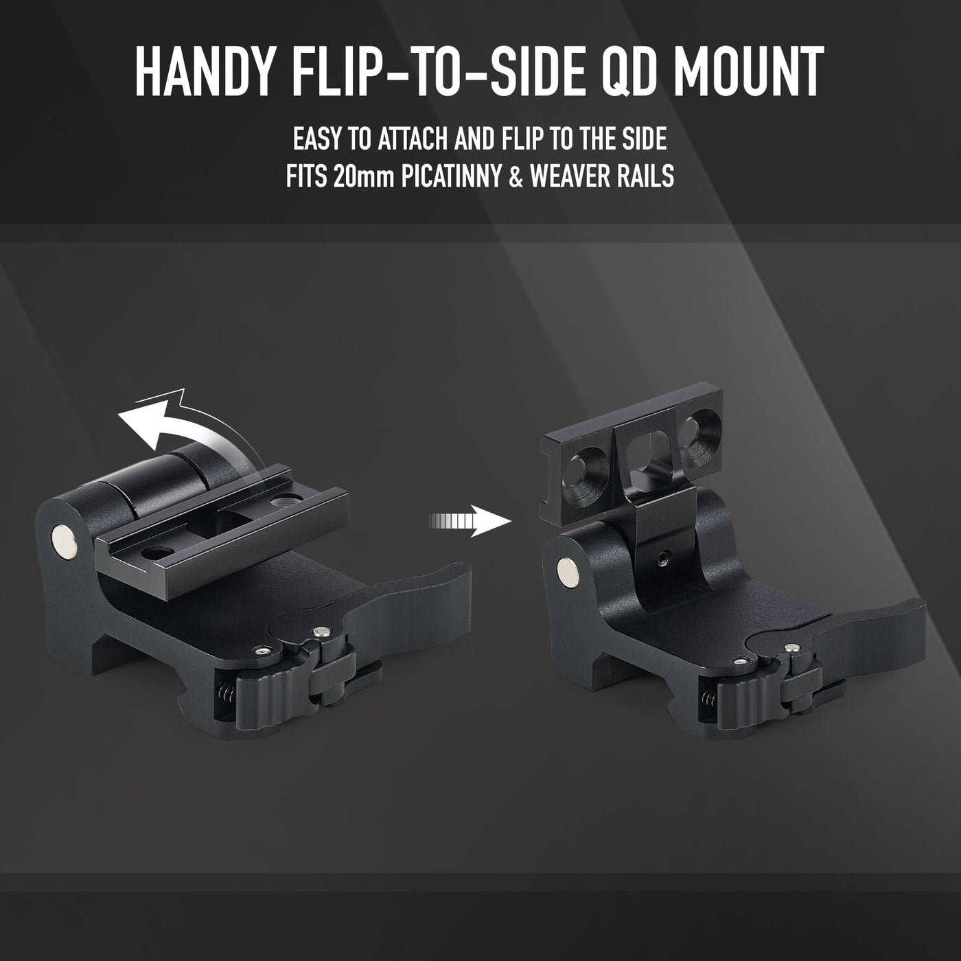 3x22 Reflex Sight Magnifier Gun Scope with Flip Mount, Picatinny Rails