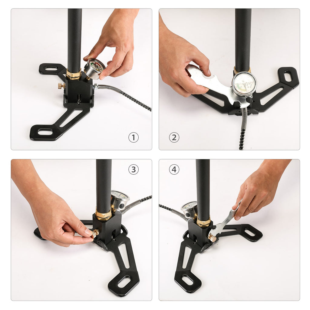High Pressure Air Gun Rifle Filling Stirrup Pump 4500 PSI PCP Hand Pum ...